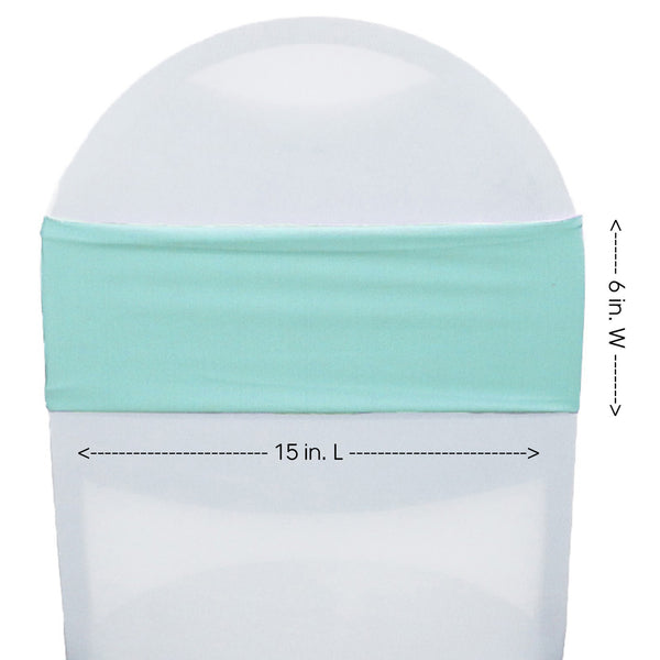 (10 Pack) Spandex Chair Bands in Tiffany