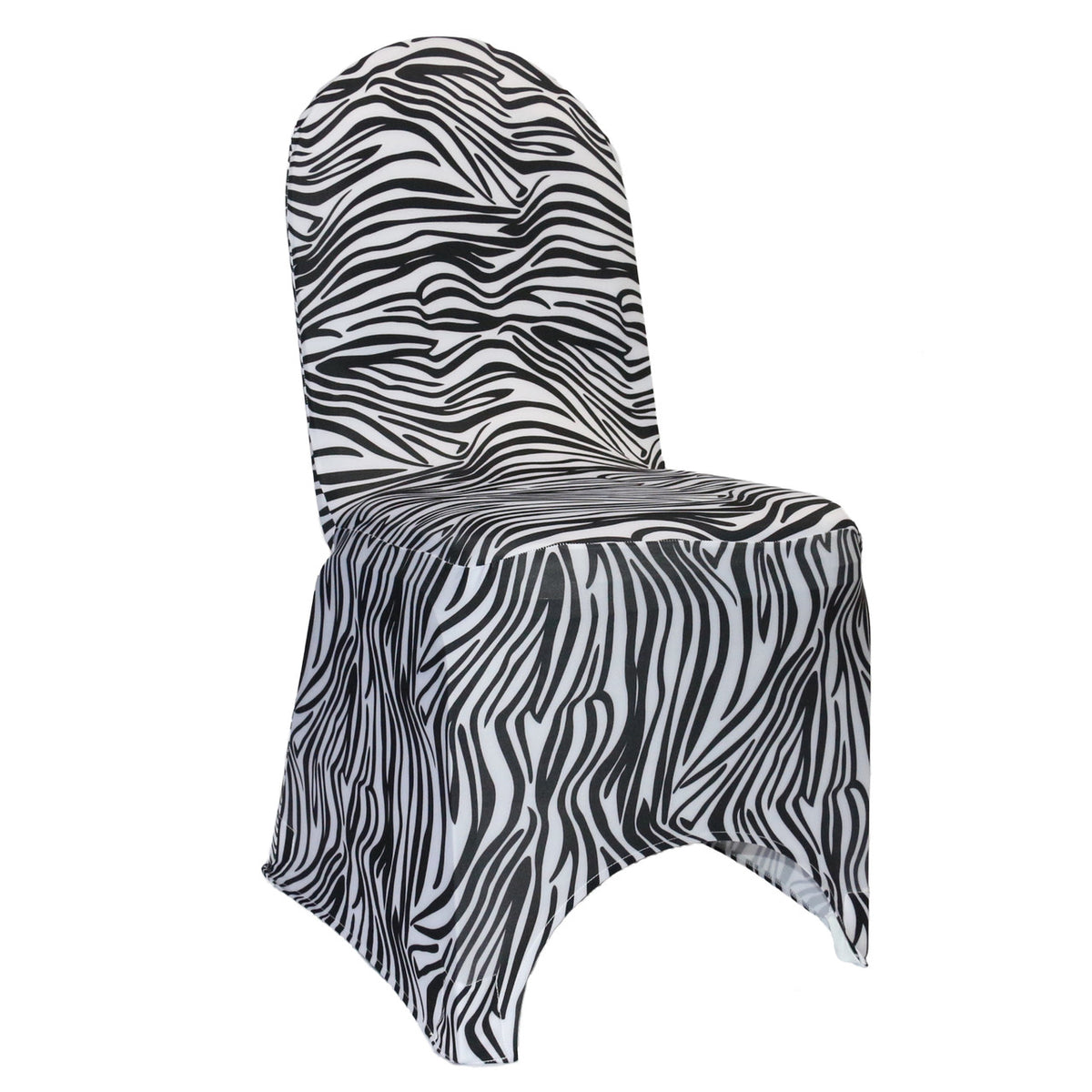 Print Spandex Banquet Chair Cover in Zebra – Urquid Linen