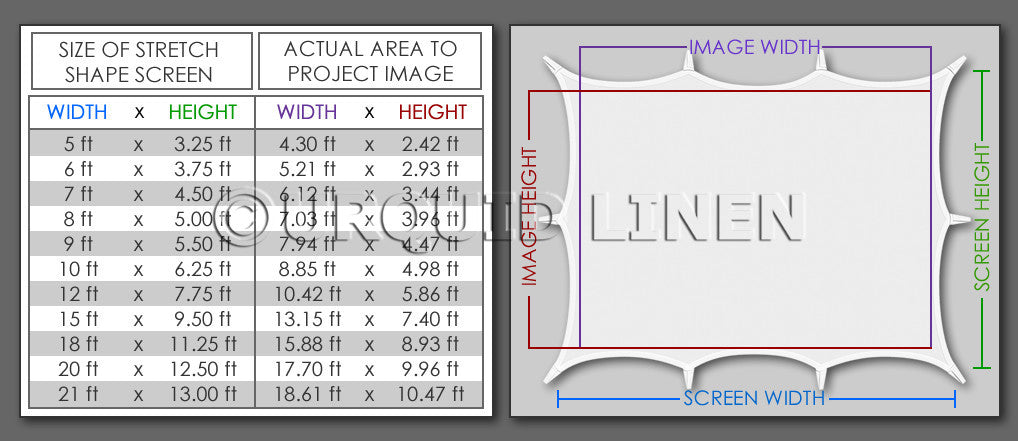 10-Point 16:9 Projection Screen