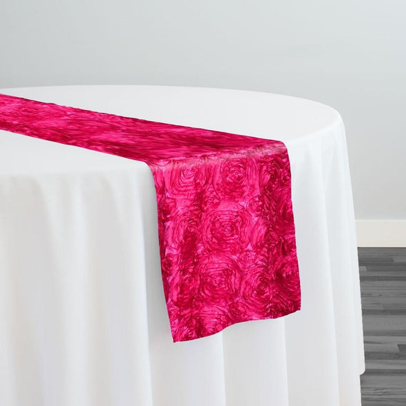 Rose Satin (3D) Table Runners | Urquid Linen