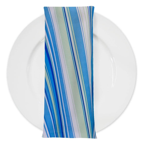 Multi-Color Stripe Table Napkin in Azure – Urquid Linen