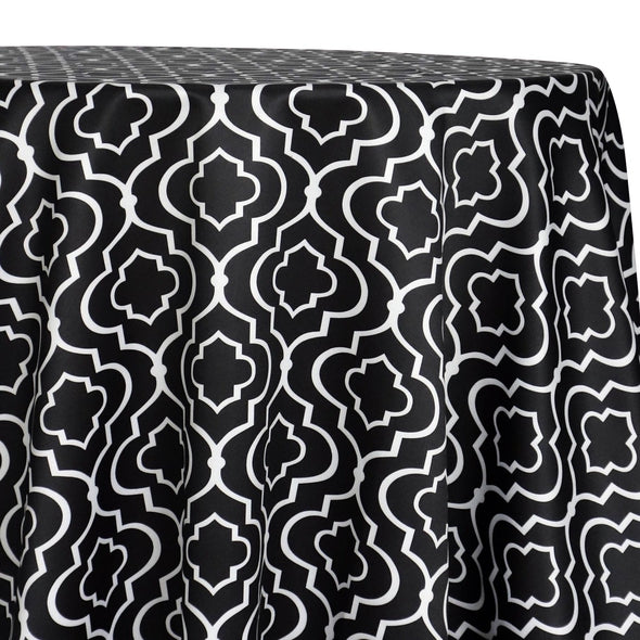 Gatsby Print (Lamour) Table Linen in Black – Urquid Linen