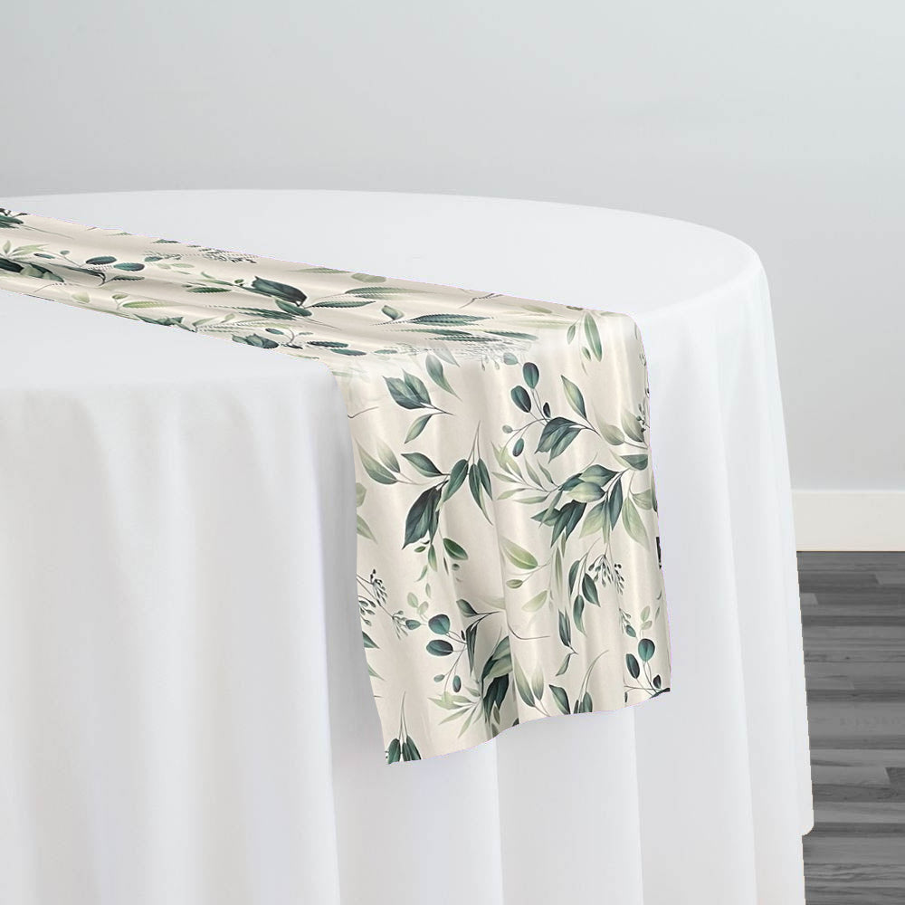 Bayside Leaf (Poly Print) Table Runner | Urquid Linen