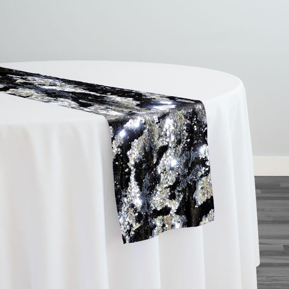 Two-Tone Sequins Table Runners | Urquid Linen