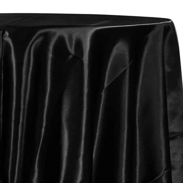 Bridal Satin Table Linen in Black – Urquid Linen