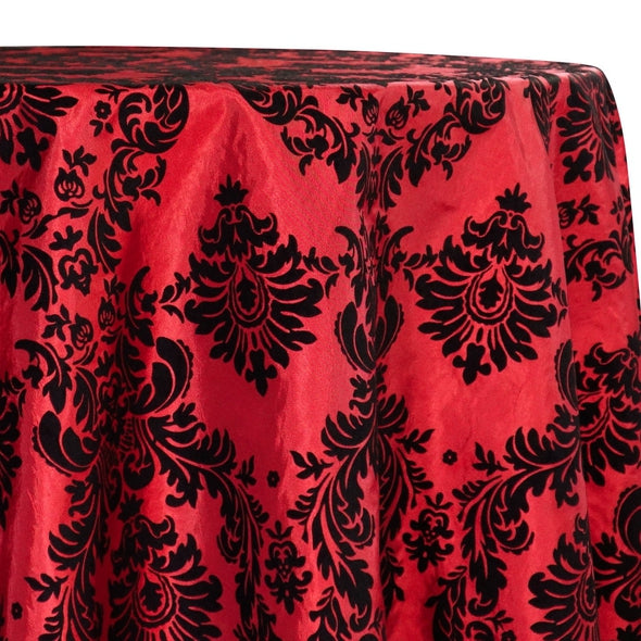 Red And Black Damask Fabric
