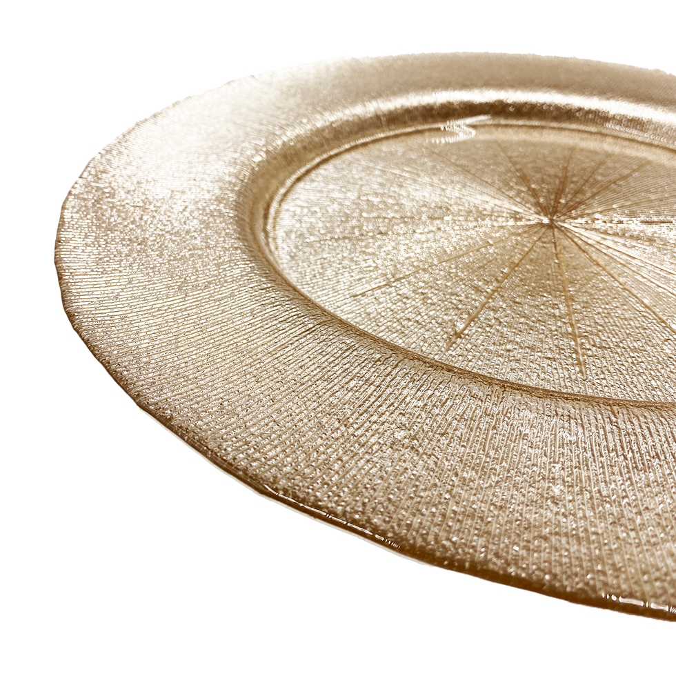 Metallic - Glass Charger Plate in Champagne (Item # 0071) – Urquid Linen