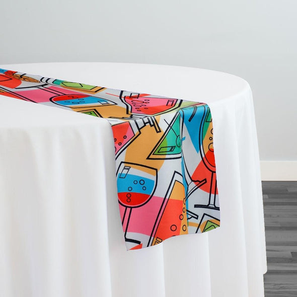 Cocktails (Poly Print) Table Runner – Urquid Linen
