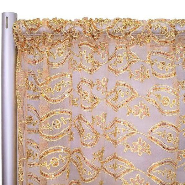 Chain Link Embroidery Drapery Panels (54" Wide) / 7 Colors – Urquid Linen