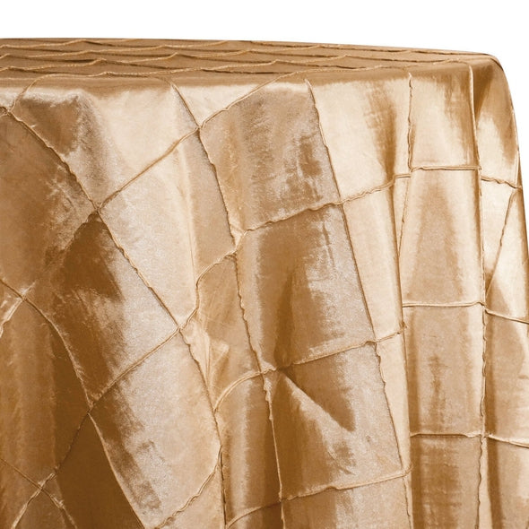 4" Pintuck Taffeta Table Linen in Gold 902
