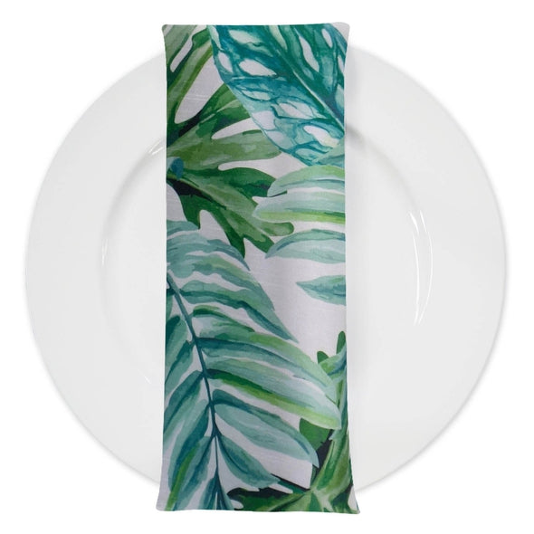 Tropical Print (Dupioni) Table Napkin in Green – Urquid Linen