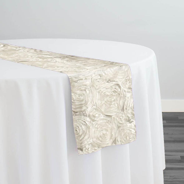Rose Satin (3D) Table Runners | Urquid Linen