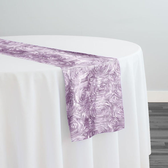 Rose Satin (3D) Table Runners | Urquid Linen
