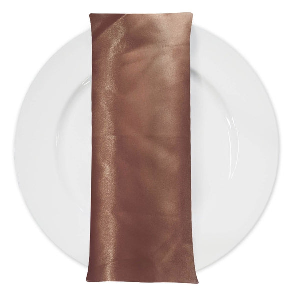 Bridal Satin Table Napkin in Light Brown 051 – Urquid Linen