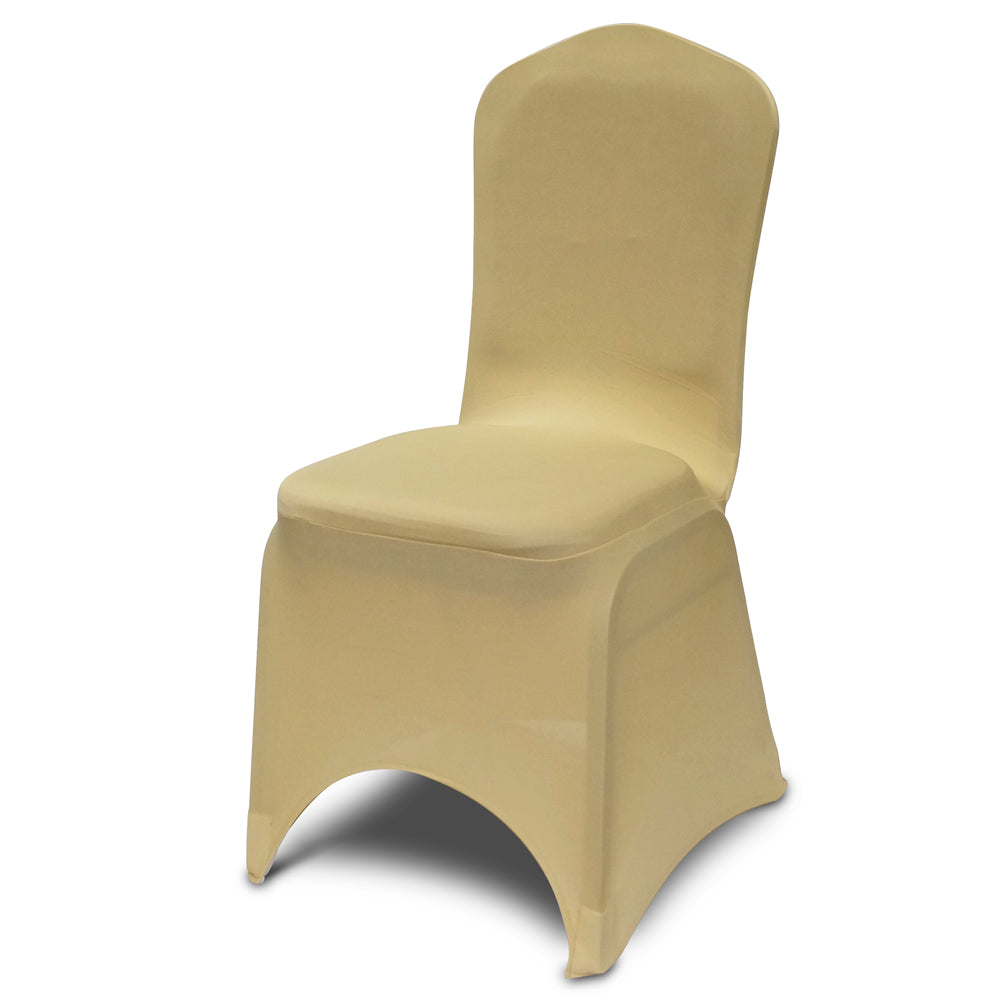 Spandex Banquet Chair Cover in Champagne – Urquid Linen
