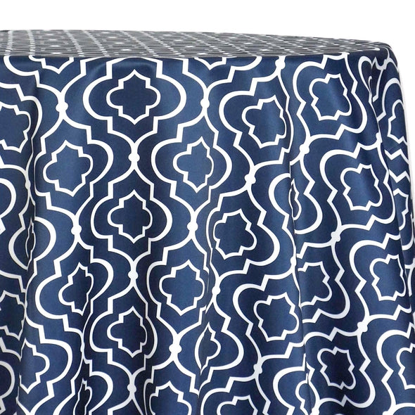 Gatsby Print (Lamour) Table Linen in Navy – Urquid Linen