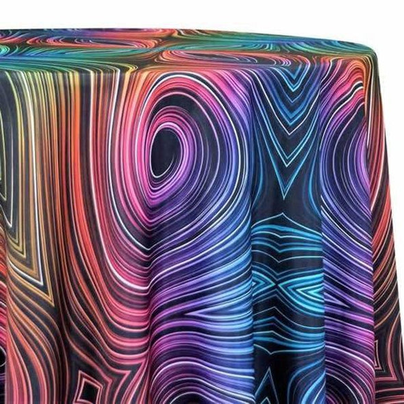 Neon Abstract Poly Print Tablecloths & Overlays | Urquid Linen