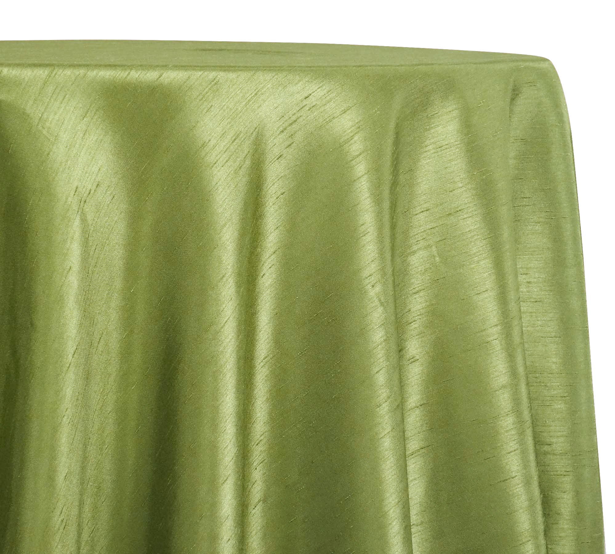 Shantung Satin (Reversible) Table Linen in Olive