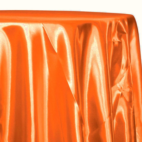Bridal Satin Table Linen in Dark Orange 622 – Urquid Linen