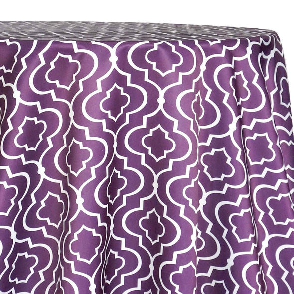 Gatsby Print (Lamour) Table Linen in Plum – Urquid Linen