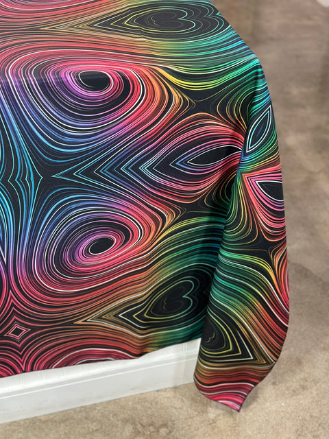 Neon Abstract Poly Print Tablecloths & Overlays | Urquid Linen