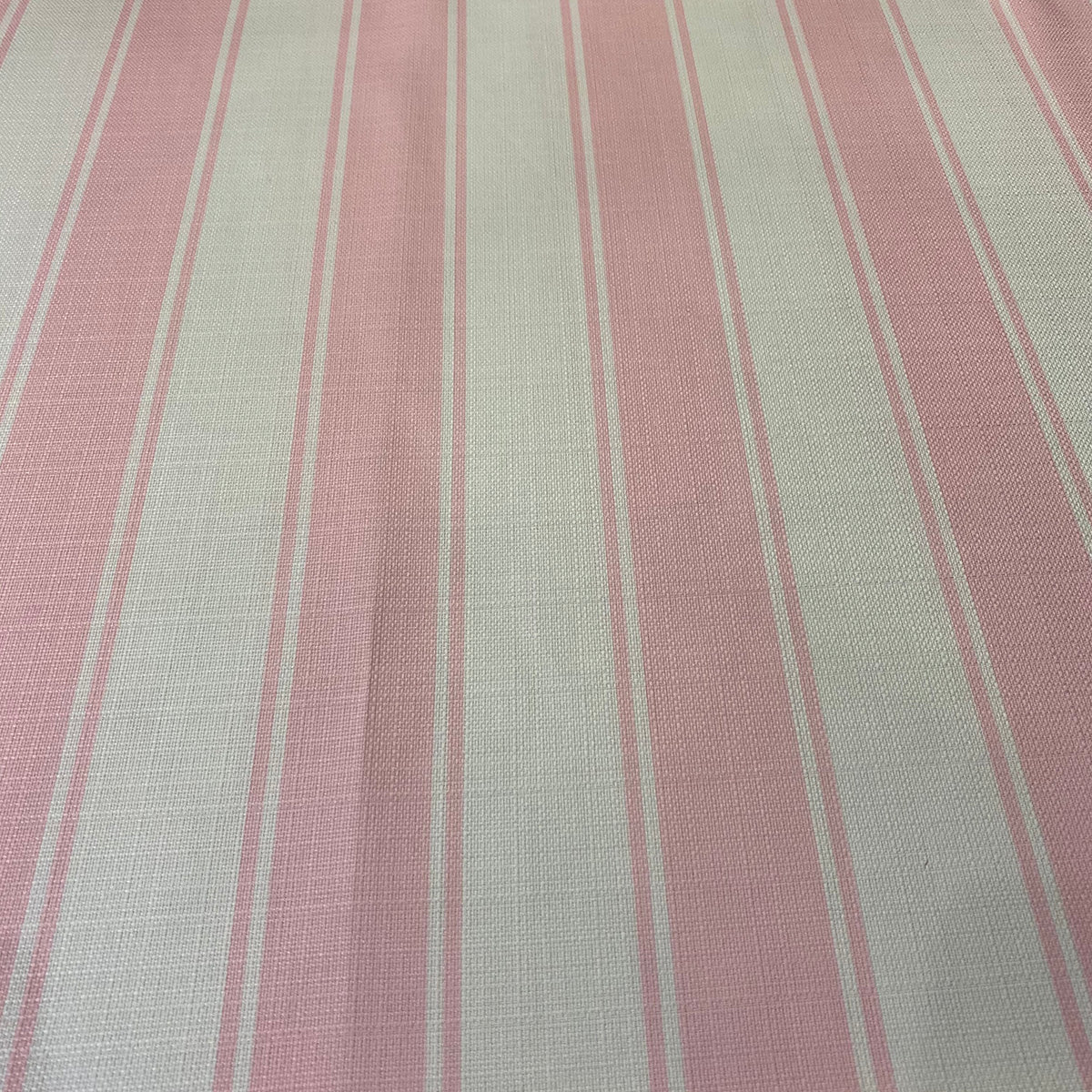 Cabana Stripe (Slub Print) Table Linen in Pink / White – Urquid Linen