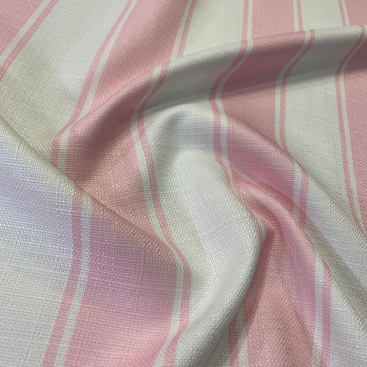 Cabana Stripe (Slub Print) Table Linen in Pink / White – Urquid Linen