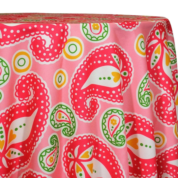 Pastel Paisley (Poly Print) Tablecloths & Overlays | Urquid Linen