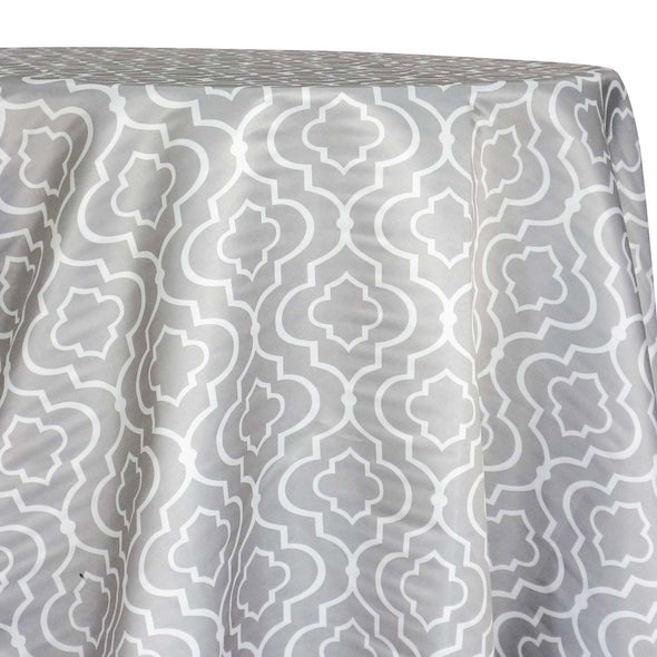 Gatsby Print (Lamour) Table Linen in Silver – Urquid Linen