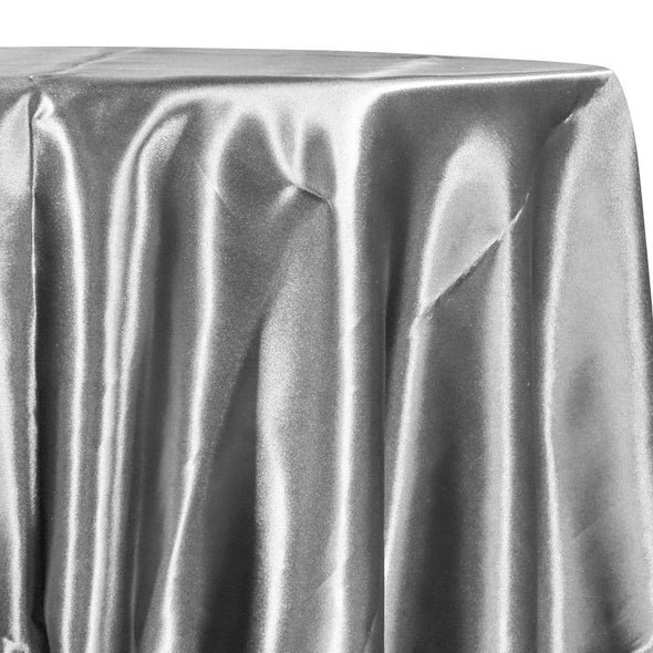 Bridal Satin Table Linen in Silver 606 – Urquid Linen