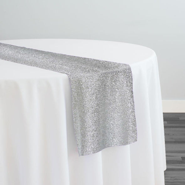 Confetti Metallic Table Runner in Silver – Urquid Linen