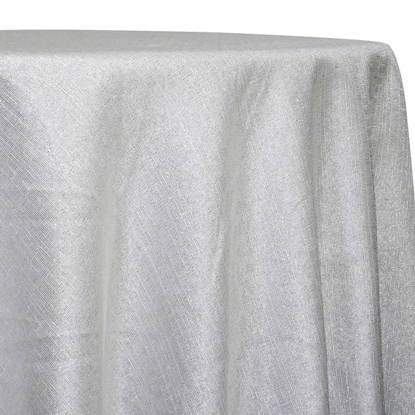 Metallic Burlap Table Linen in Silver/Silver – Urquid Linen