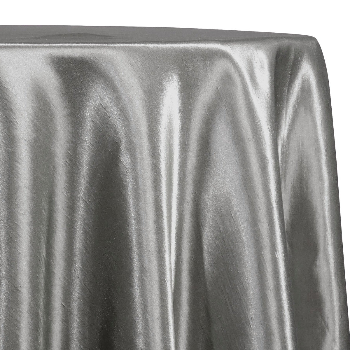 Shantung Satin (Reversible) Table Linen in Silver – Urquid Linen