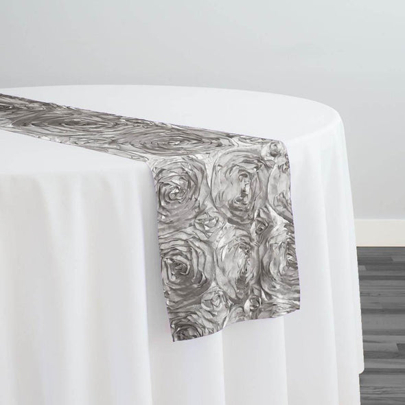 Rose Satin (3D) Table Runners | Urquid Linen