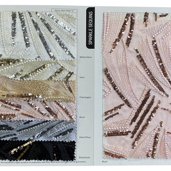 Sparkle Sequins Table Linen in Ivory