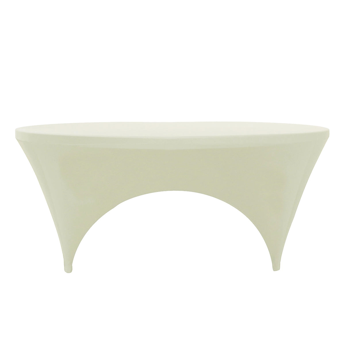 Spandex (6') Round (Side Open) Table Cover in Ivory – Urquid Linen