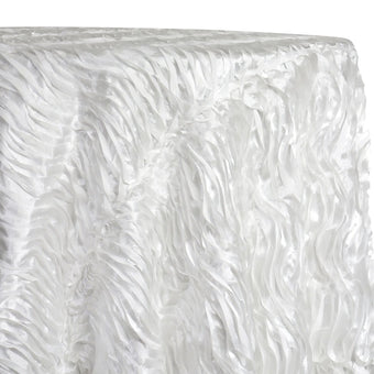 Austrian Wave Satin Table Linen in White – Urquid Linen