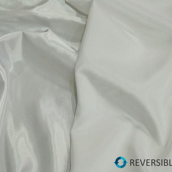 Shantung Satin (Reversible) Table Linen in White