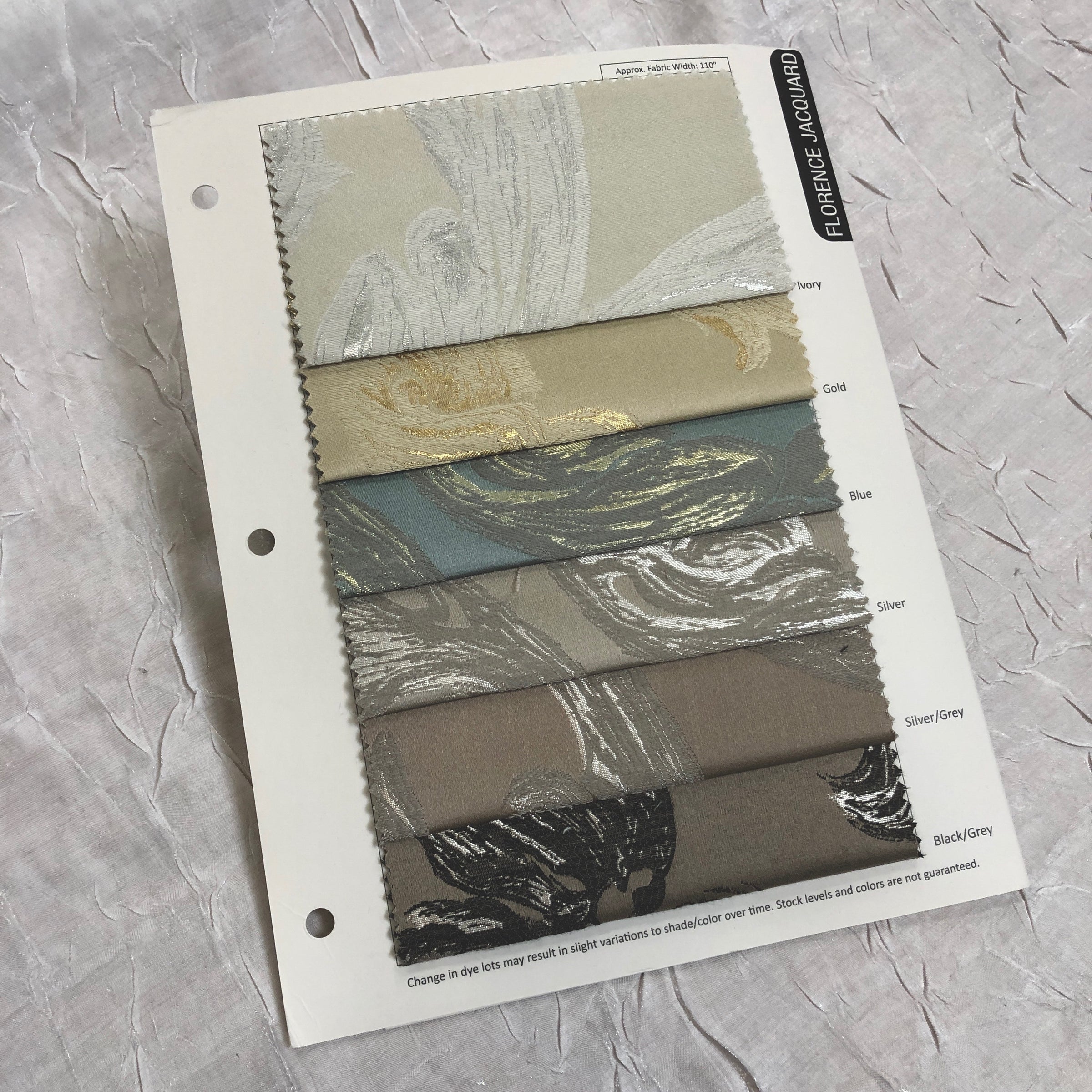 Florence Jacquard Color Card