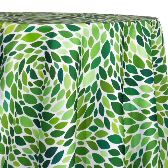 Locus Leaf Poly Print Tablecloths & Overlays | Urquid Linen