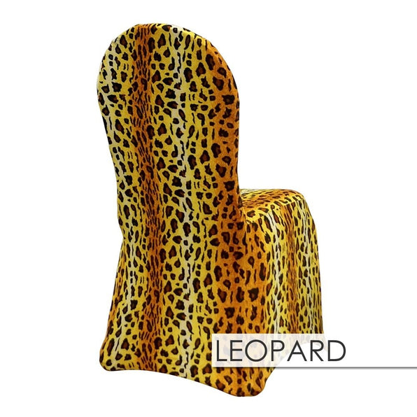 100pcs - Leopard Spandex Print Chair Covers – Urquid Linen