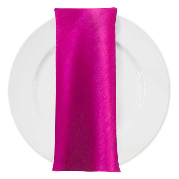Shantung Satin (Reversible) Table Napkin in Magenta – Urquid Linen